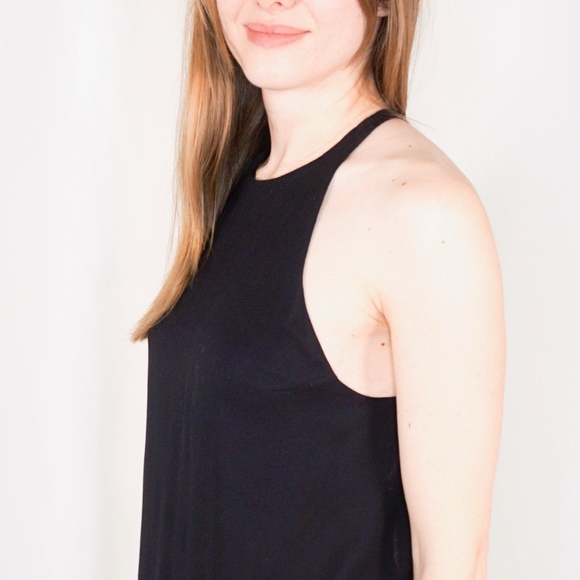 A.L.C. | Tops | Alc Open Cross Back Black Tank Top | Poshmark